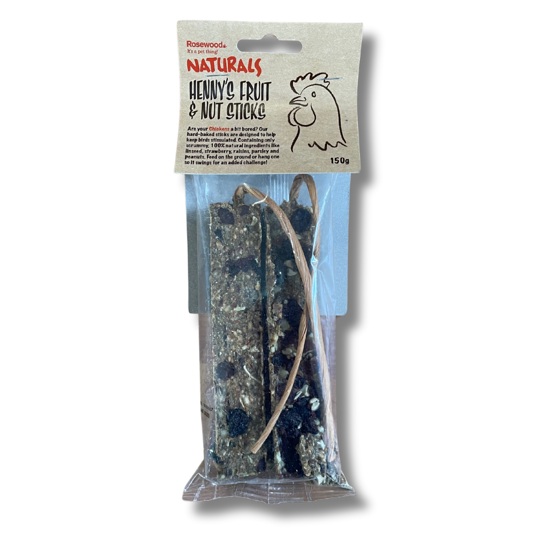 Henny's Fruit & Nut Sticks 150g - Chickens to Your Door